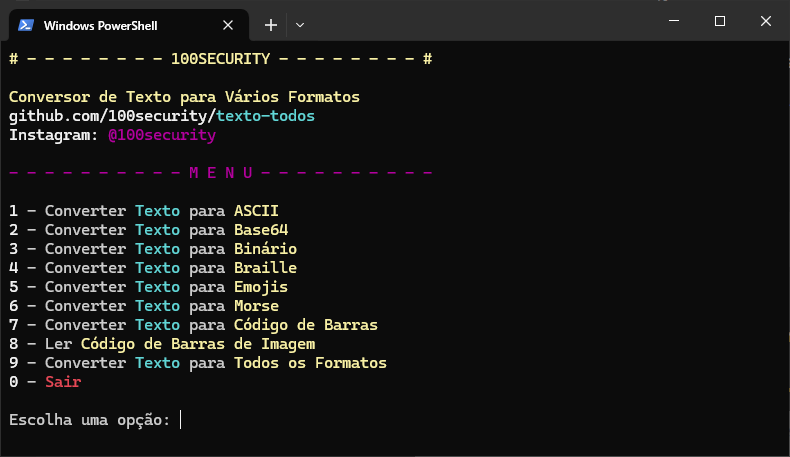 GitHub - 100security/texto-todos: Converter Texto Todos os Formatos
